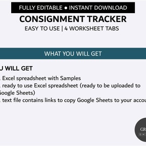 Consignment Tracker | Simple Store Inventory Database | Etsy ...