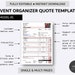 Printable Event Organizer Quote Template for Excel and Google Sheets ...