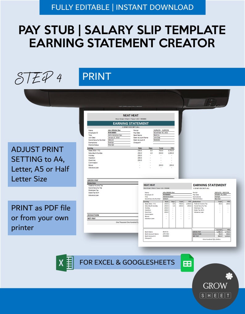 Salary Slip Generator | Pay Slip Creator With Daily Employee Database ...