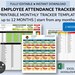 Employee Attendance Tracker Daily Attendance Record Start From Any ...