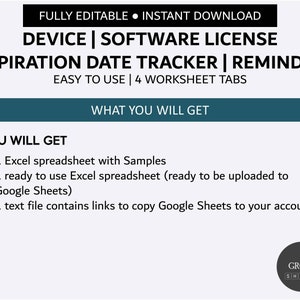 Employee Software License Expiry Date Tracker | Simple Inventory ...