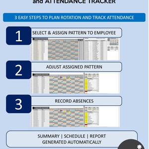 Work Rotating Generator Template and Attendance Tracker Automated ...