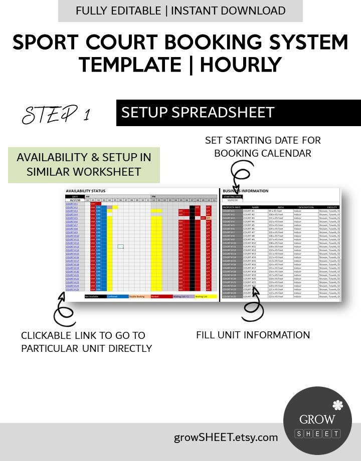 Sport Court Booking System Template | Tennis - Football - Basketball ...