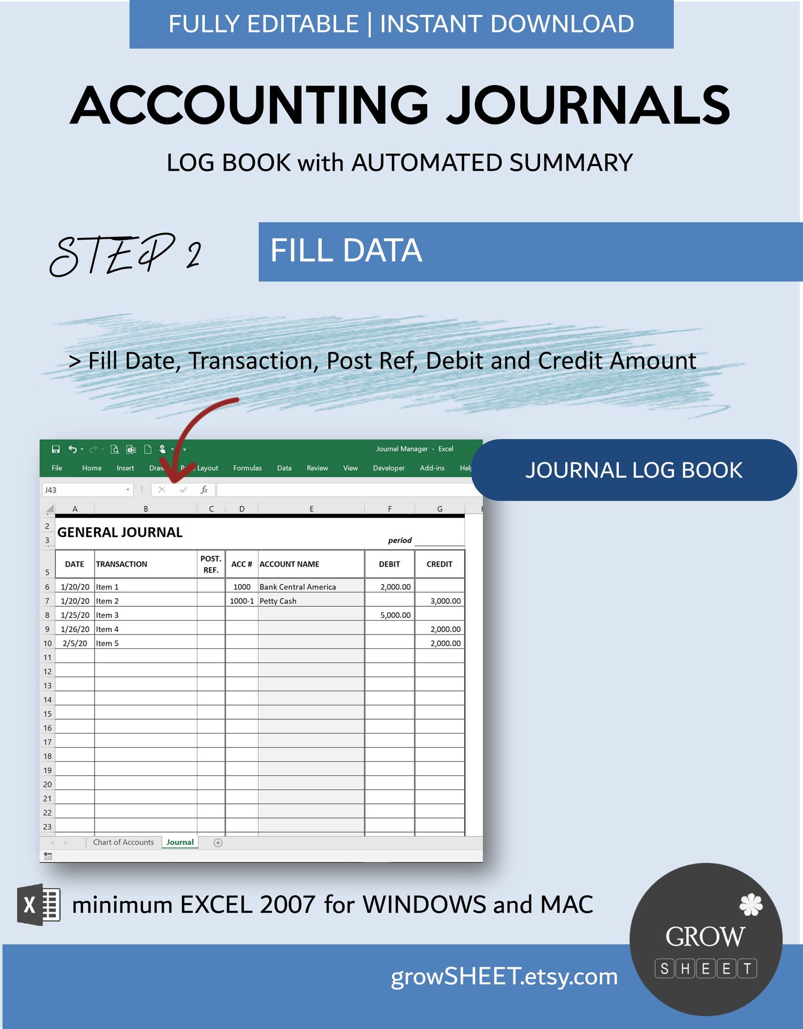 Printable Accounting Journal Forms | Accounting Journal Excel ...