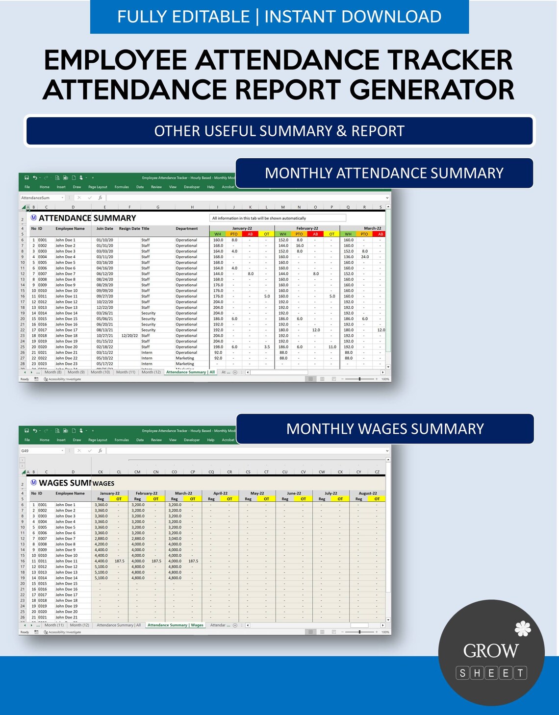 Employee Attendance Tracker and Report Generator | Leave Planner ...