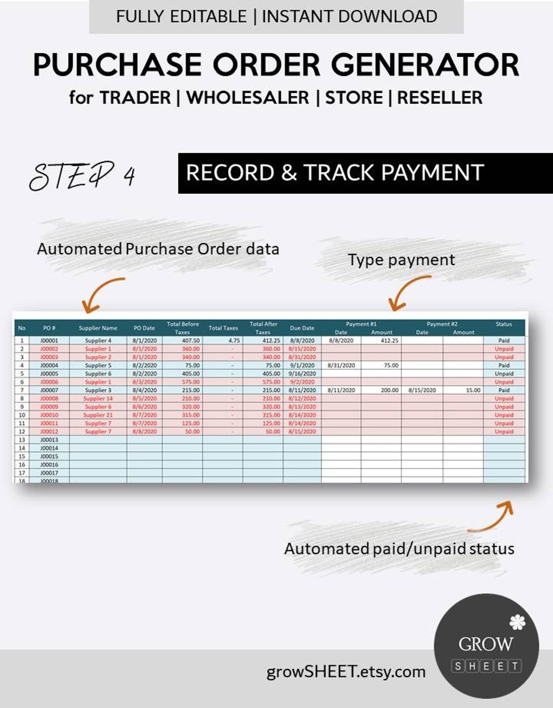 Purchase Order Generator for Trading Companies Purchase Order Template ...