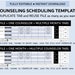Counseling Scheduling Template for Excel and Google Sheets | Printable ...