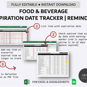 Food and Beverage Expiry Date Tracker | Simple Inventory Database With ...