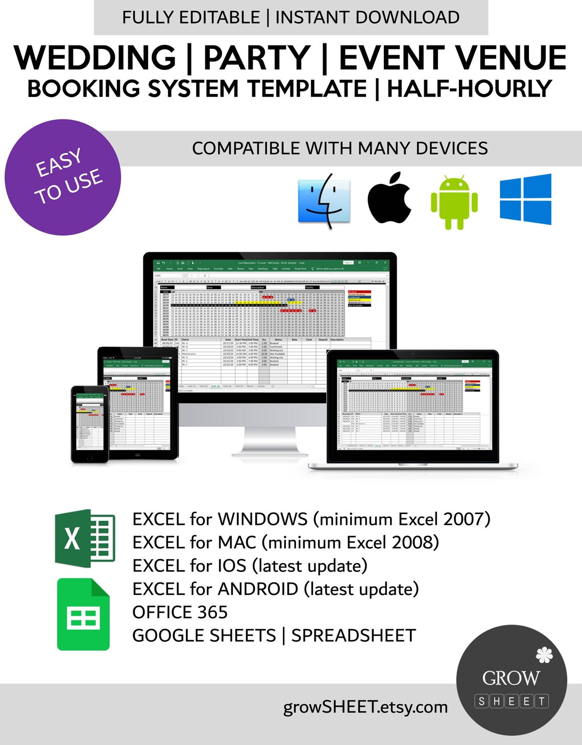 Event Venue Booking Template | Conference - Meeting Room Reservation ...