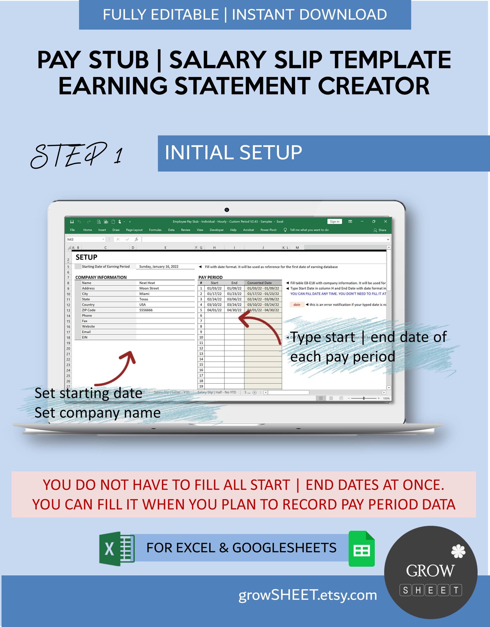 Salary Slip Generator Earning Statement Template Pay Slip Creator for ...