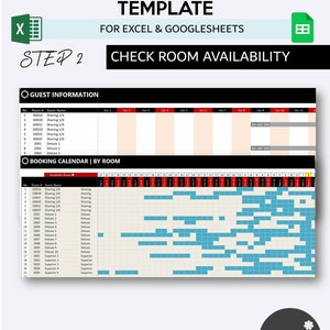 Hotel Booking System Template | Hotel Reservation Spreadsheet for Excel ...