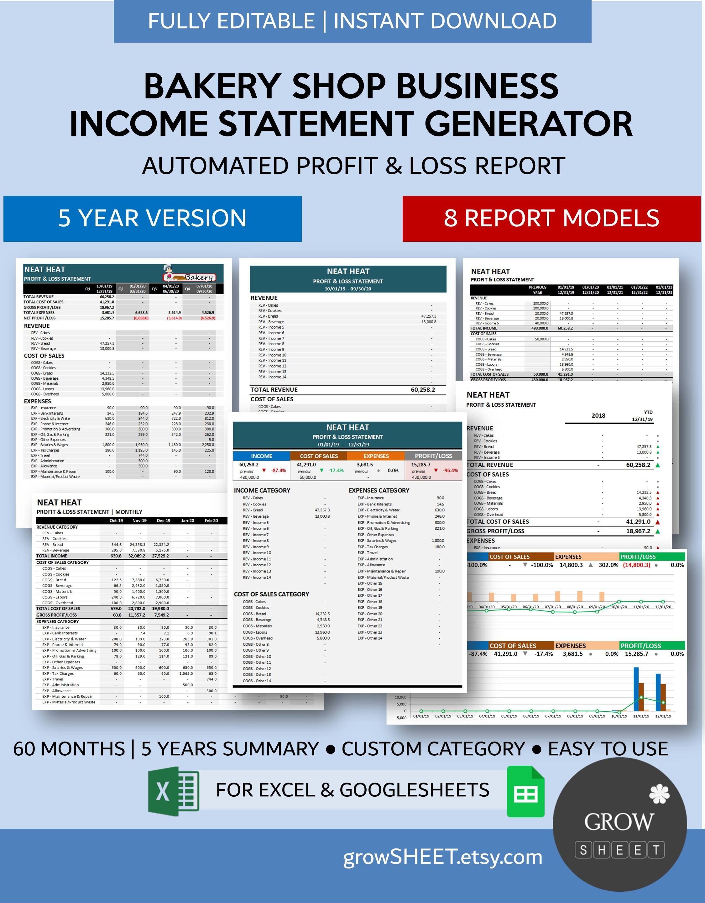 Income Statement Template Excel 2007