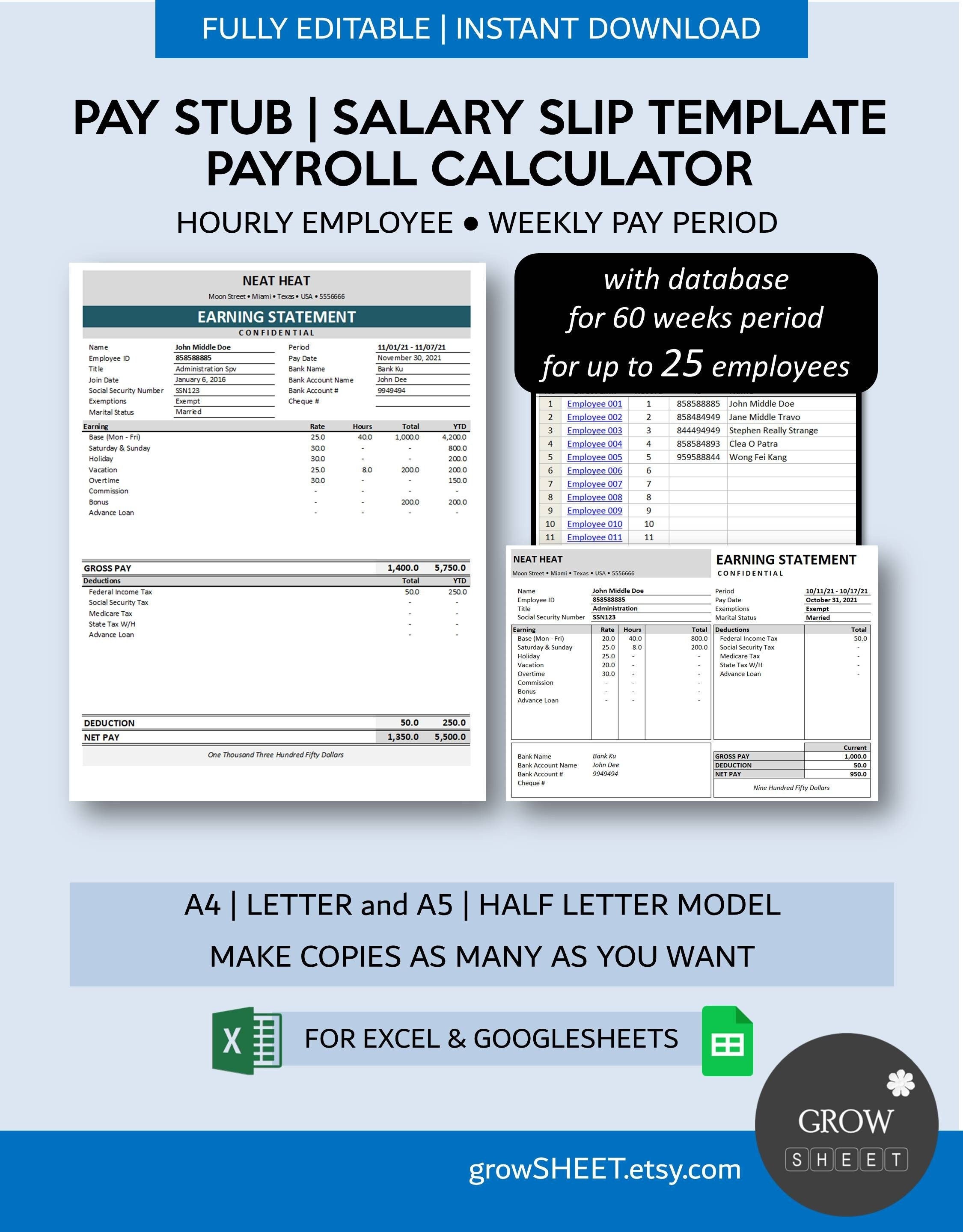Salary Slip Template In Excel