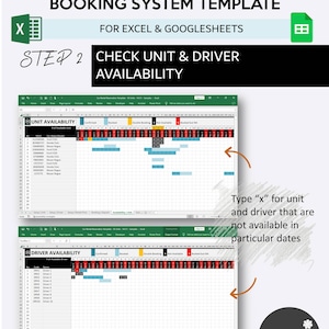 Car Rental Booking System Template | Vehicle Reservation Spreadsheet ...