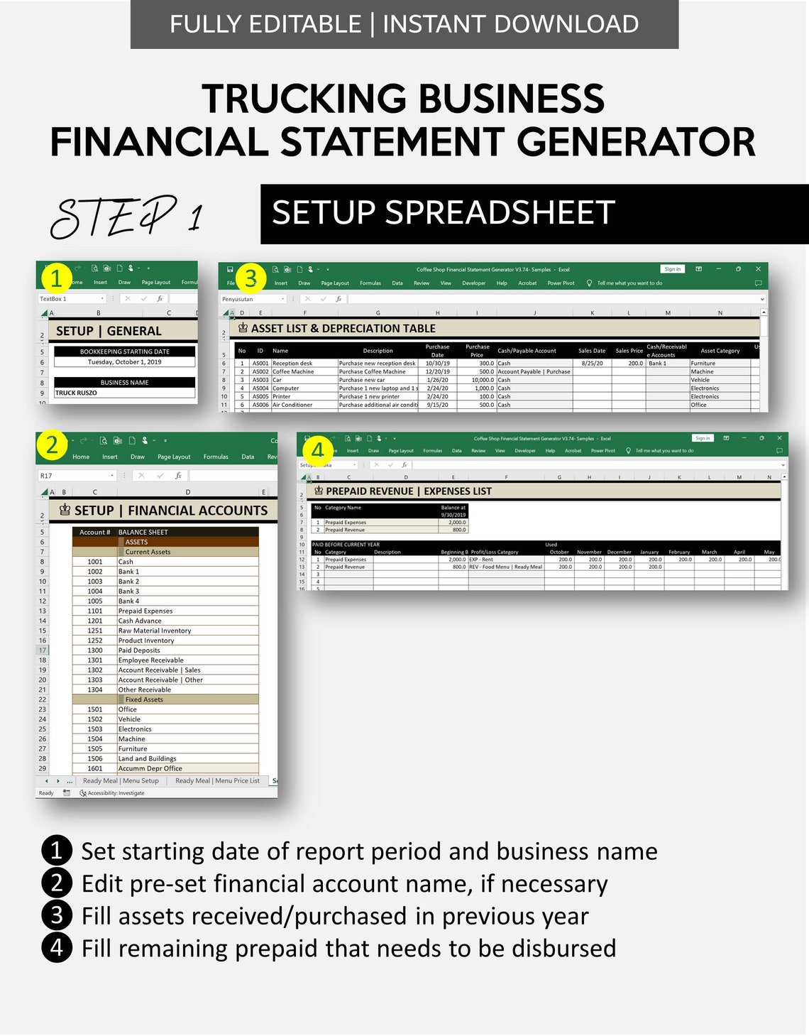 Trucking Business Financial Statement Generator | Automated Profit ...