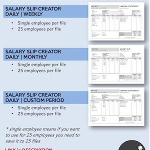 Salary Slip Generator | Pay Slip Creator With Daily Employee Database ...