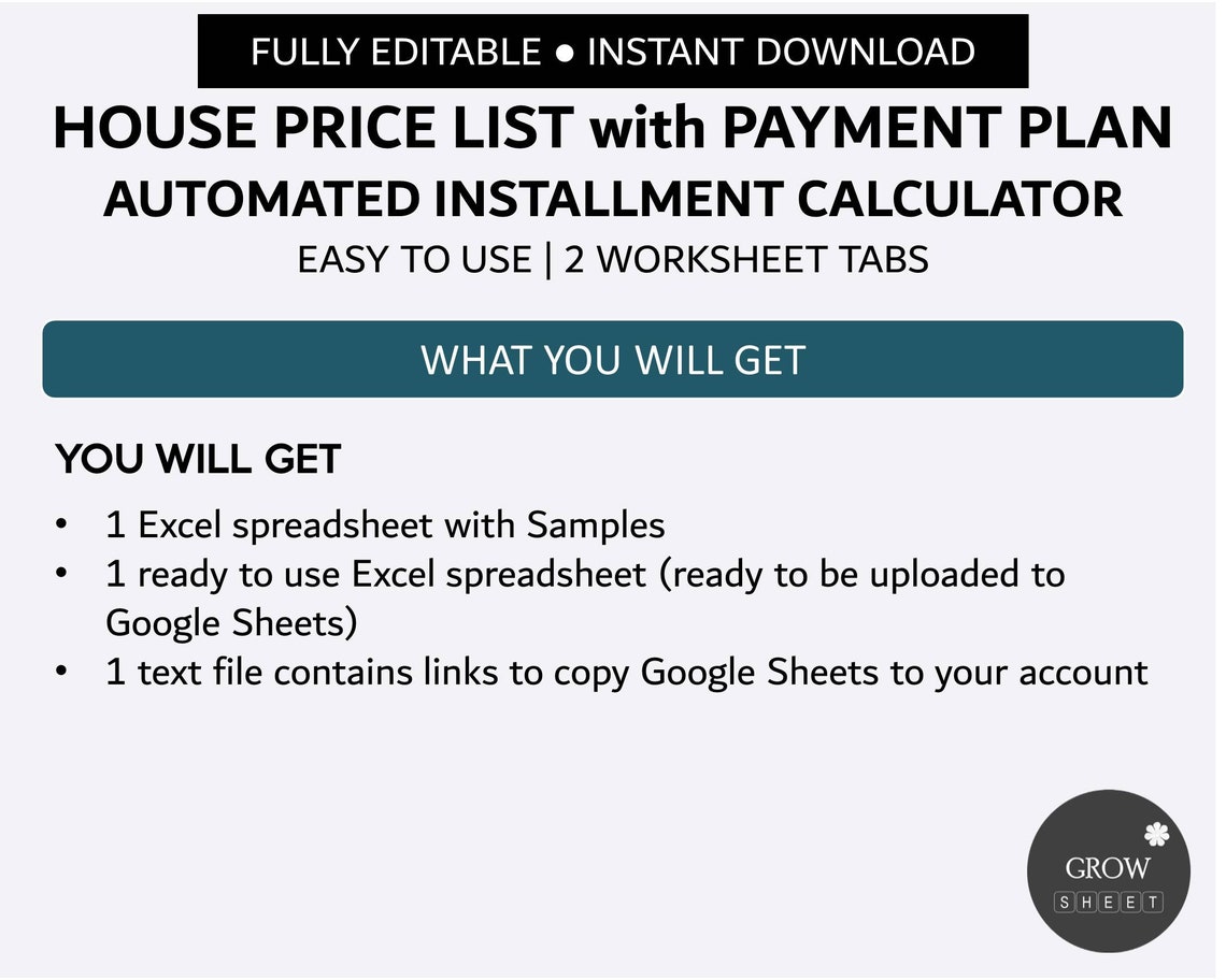 Real Estate Price List With Payment Plan | Realtor Installment Price ...