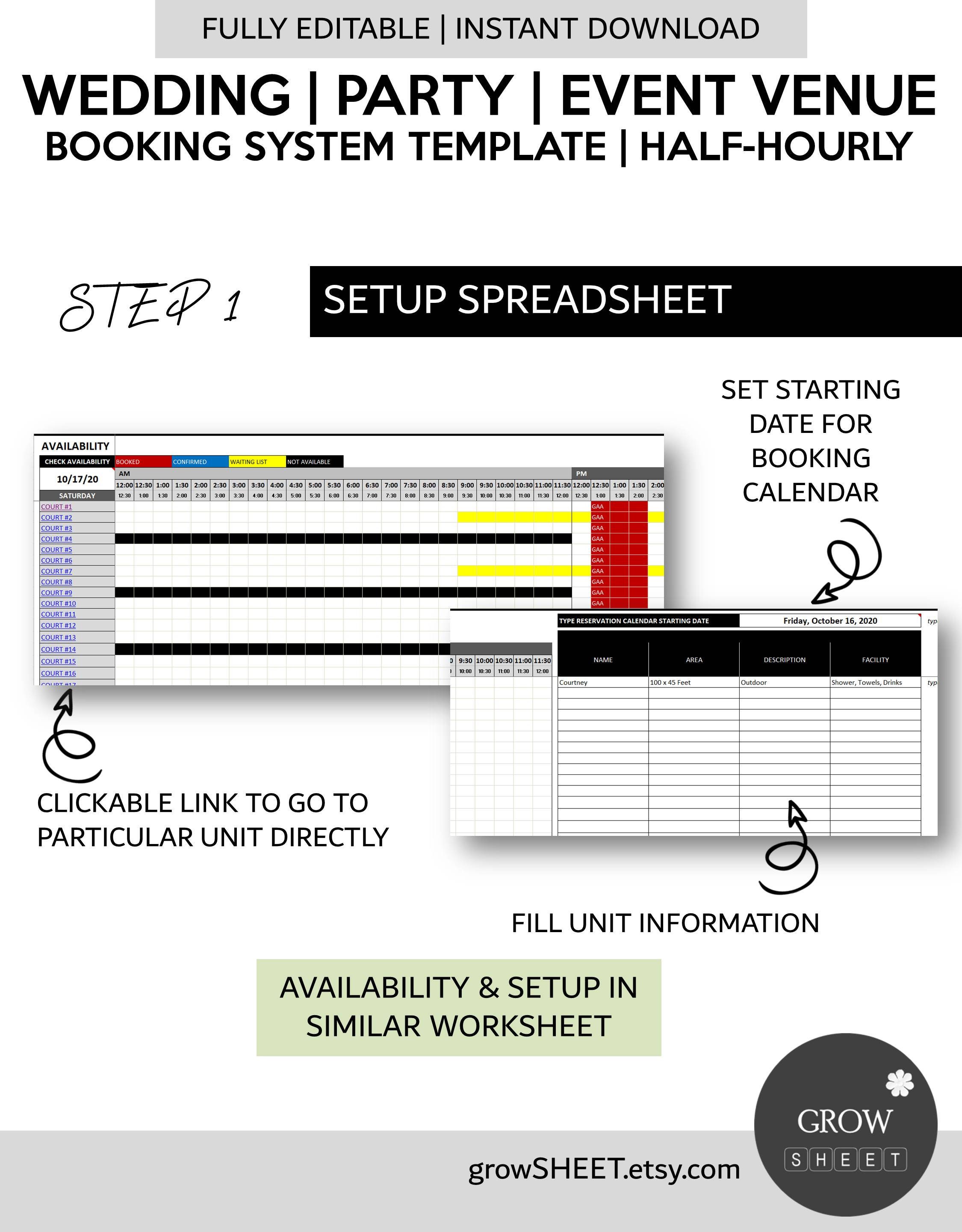 Event Venue Booking Template | Conference - Meeting Room Reservation ...