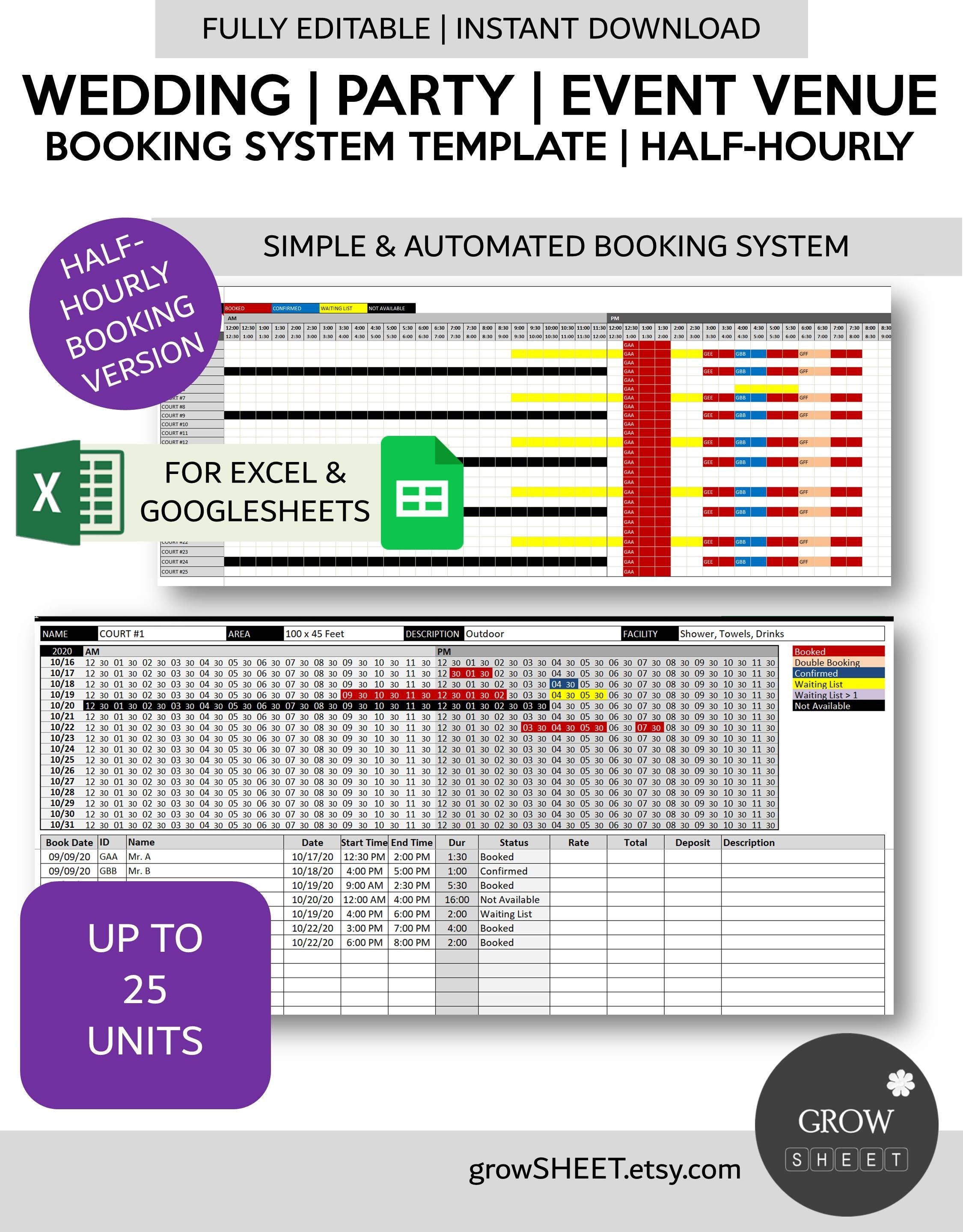 Event Venue Booking Template | Conference - Meeting Room Reservation ...