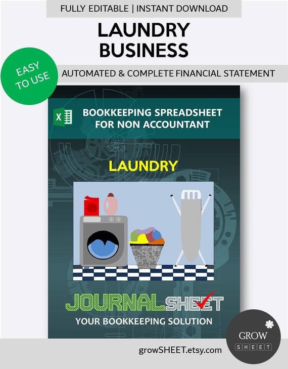 Laundry Business Bookkeeping Spreadsheet for Non Accountant - Etsy