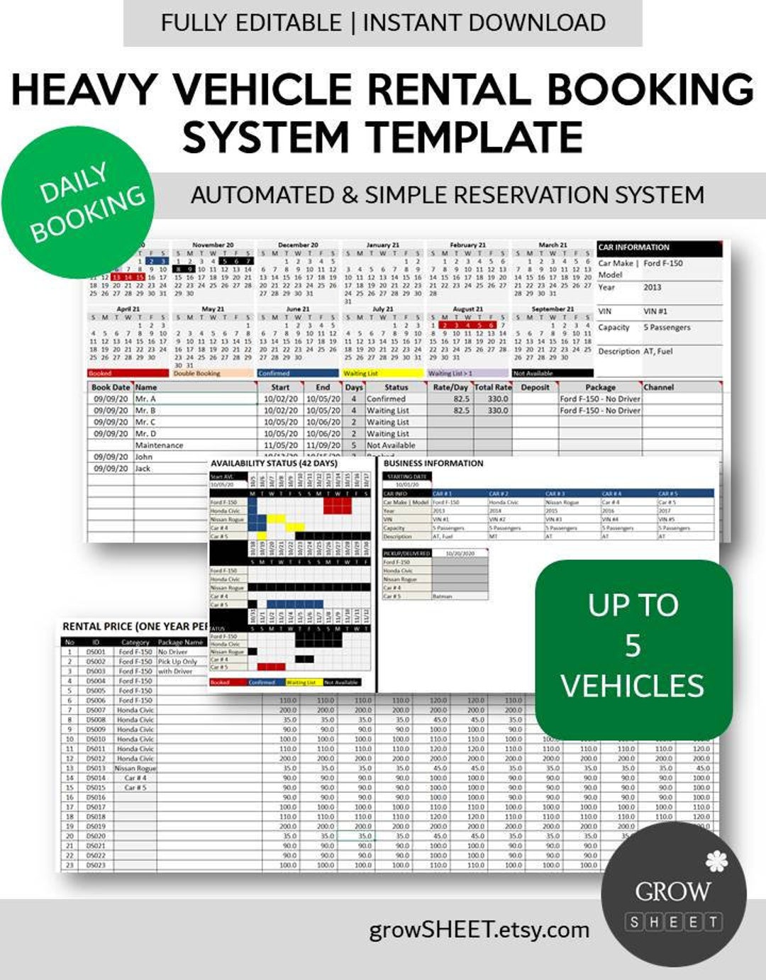 Truck Rental Booking Template | Heavy Vehicle-machinery Rental ...