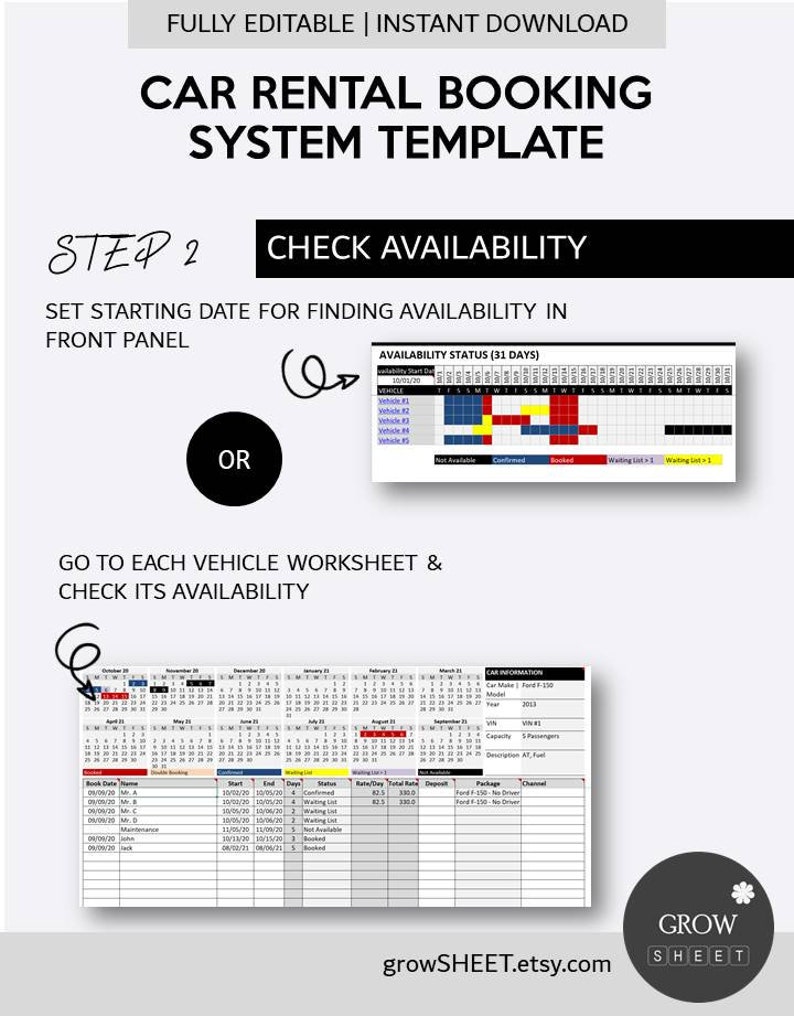 Car Rental Daily Booking Template | Auto Rental Reservation Template ...