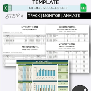 Hotel Booking System Template | Hotel Reservation Spreadsheet for Excel ...