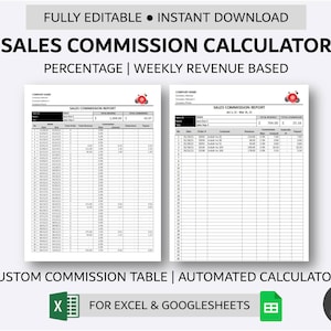 Sales Commission Calculator | Weekly Revenue Based Commission ...