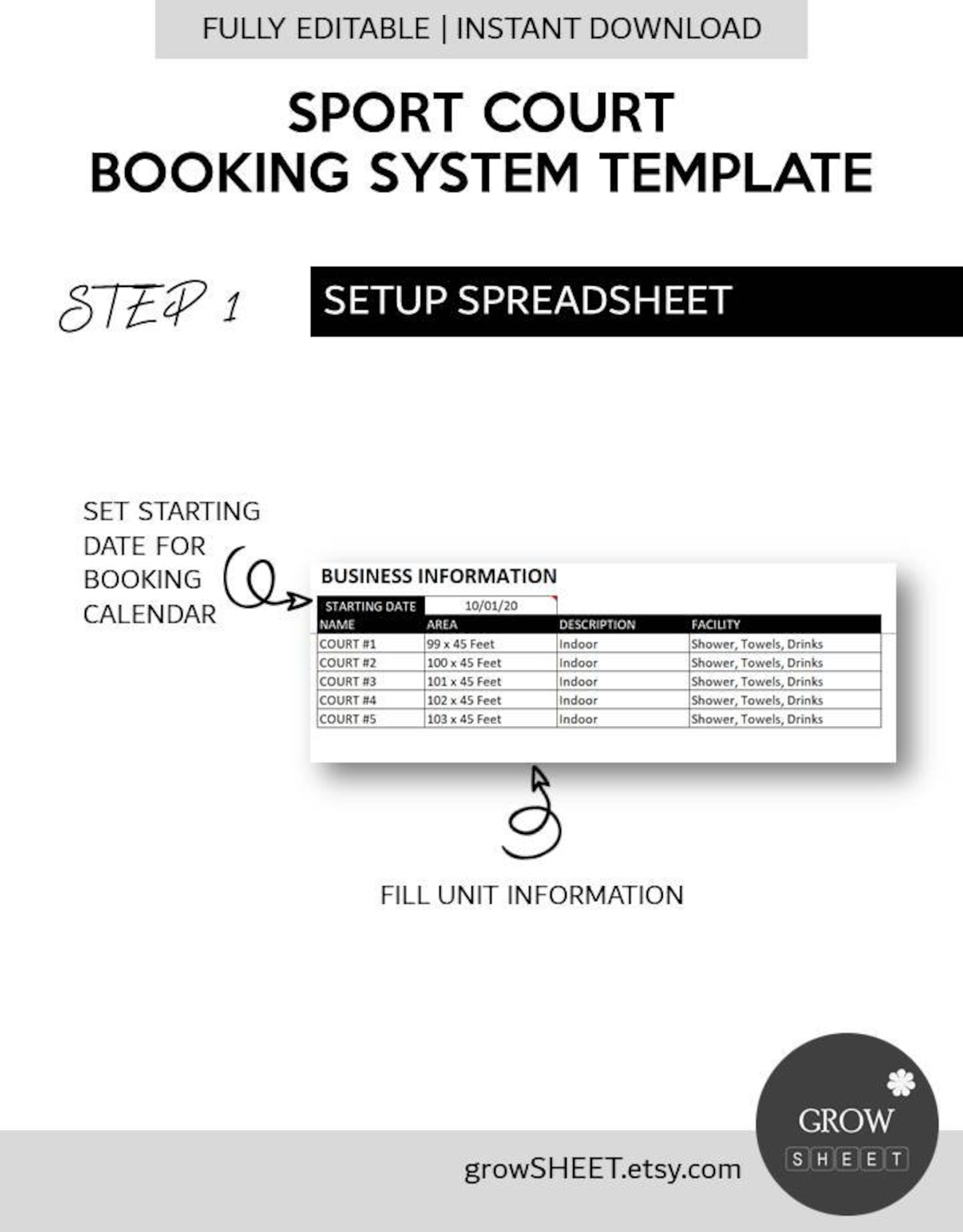 Sport Court Booking System Template | Tennis - Football - Basketball ...