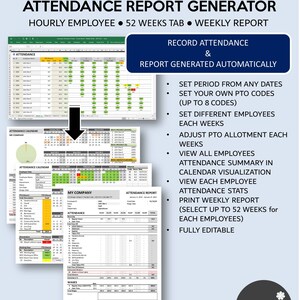 Employee Attendance Tracker and Automated Report Generator | Weekly Leave Planner and Tracker ...