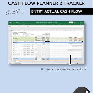 Construction Project Cash Flow Planner and Tracker Spreadsheet | Daily ...