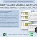 Security Guard Scheduling Template | Multi Roles-location-shift Period ...