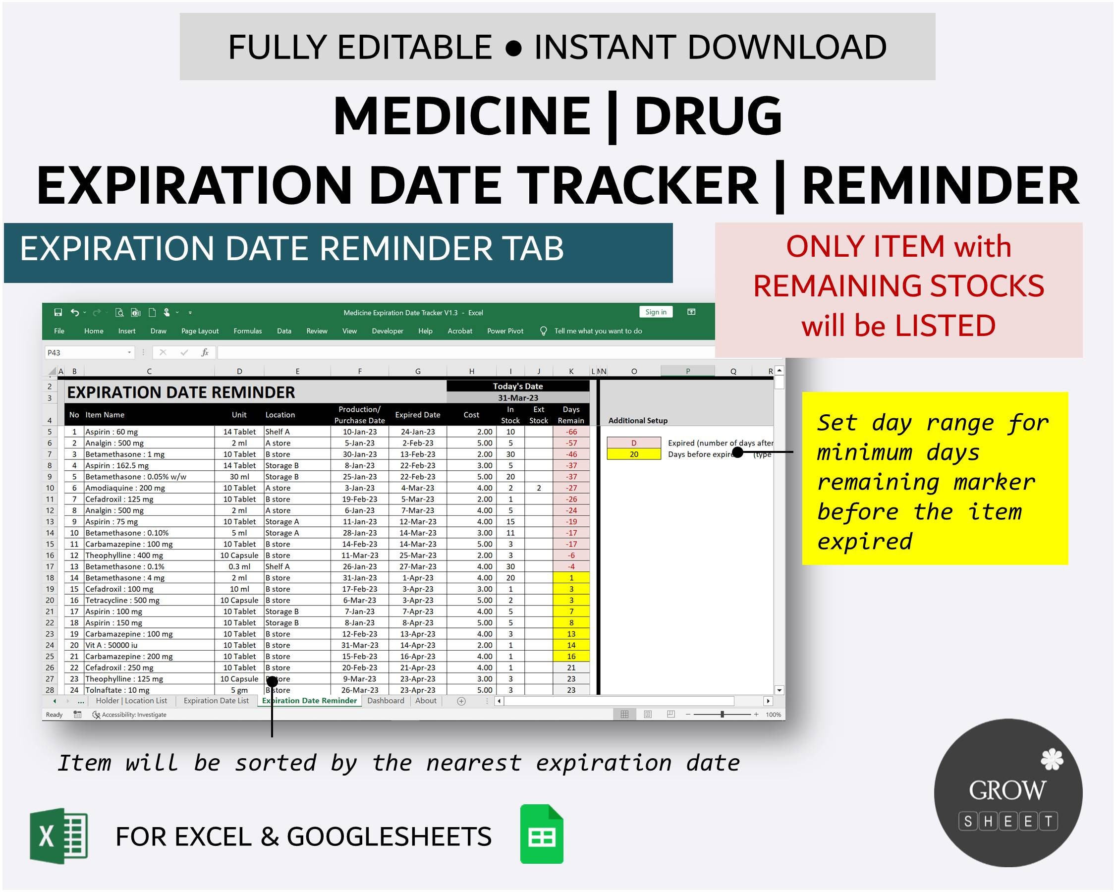 Medicine Expiry Date Tracker | Simple Drug Inventory Database With ...
