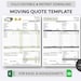 Printable Moving Quote Template for Excel and Google Sheets | Home ...