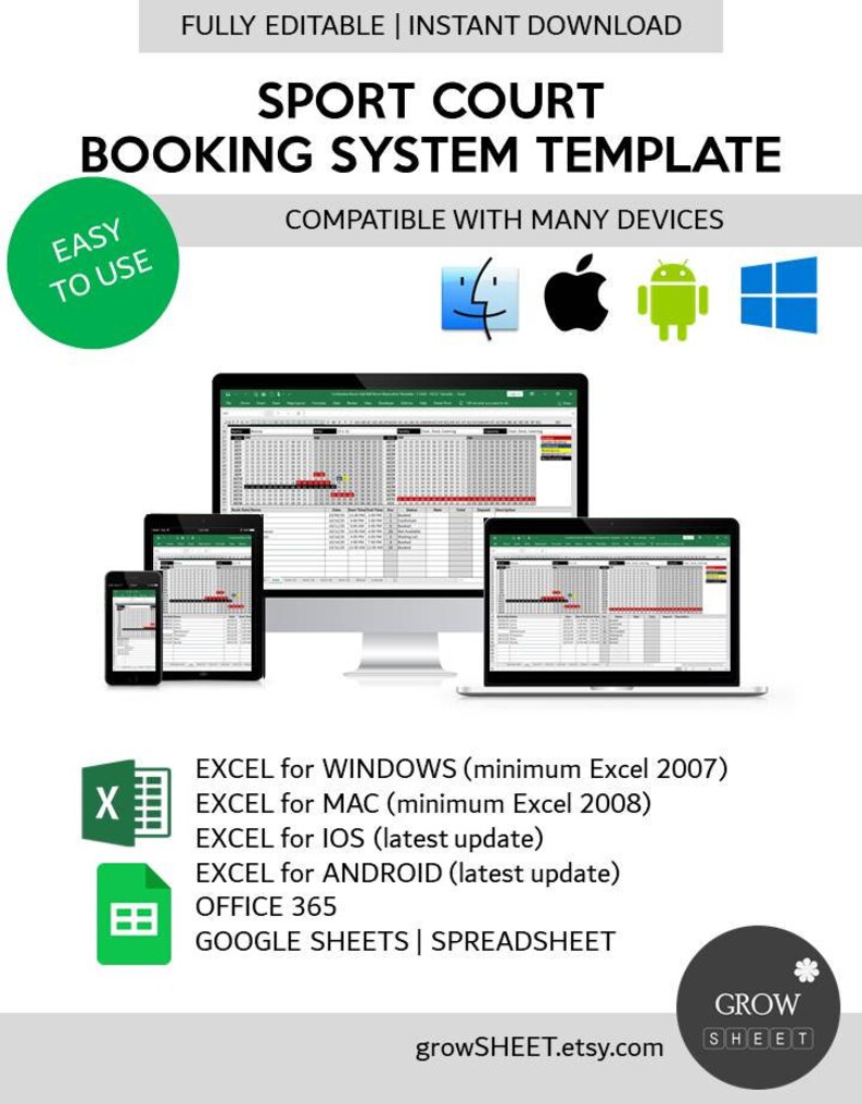Sport Court Booking System Template | Tennis - Football - Basketball ...