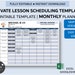 Private Lesson Scheduling Template for Excel and Google Sheets ...