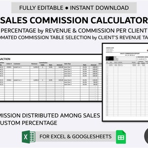 Sales Commission Calculator | Group Commission by Client's Revenue ...