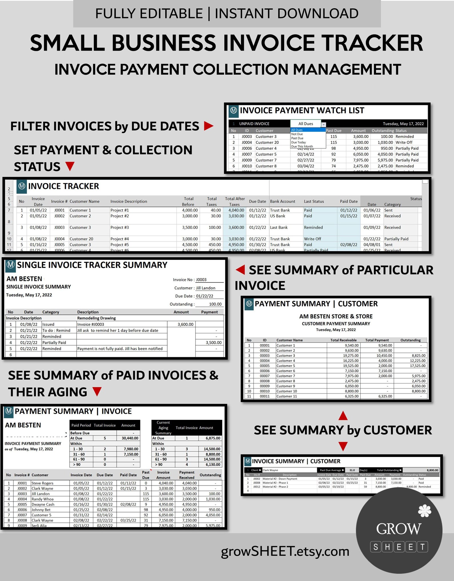 Small Business Invoice Payment Tracker and Collection Management ...
