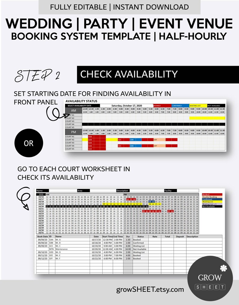 Event Venue Booking Template | Conference - Meeting Room Reservation ...