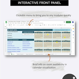 Hotel Booking System Template | Hotel Reservation Spreadsheet for Excel ...