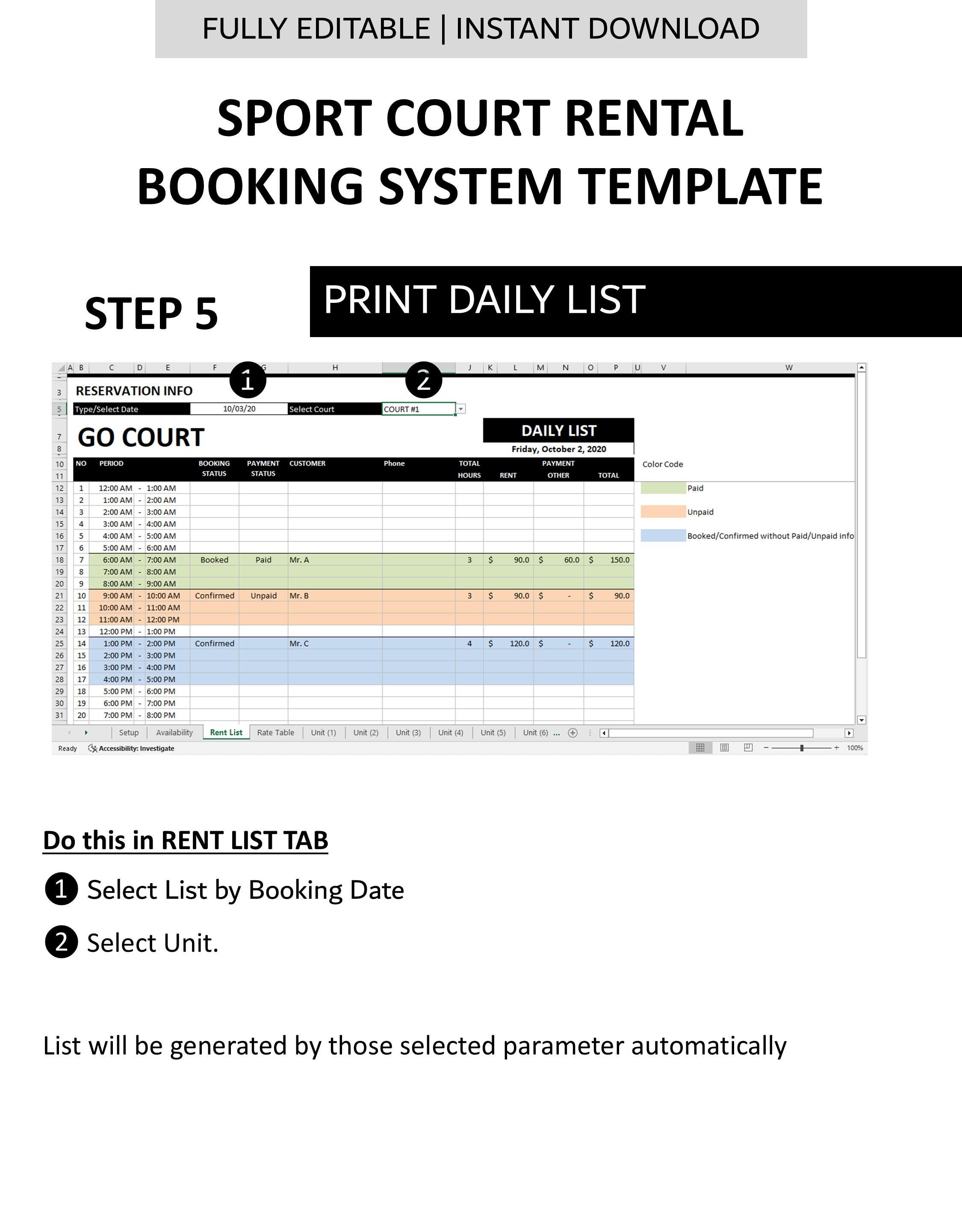 Sport Court Booking System Template | Tennis - Football - Basketball ...