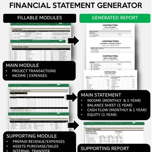 Construction Project Financial Statement Generator | Automated Income ...