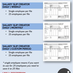 Salary Slip Generator | Pay Slip Creator With Daily Employee Database ...