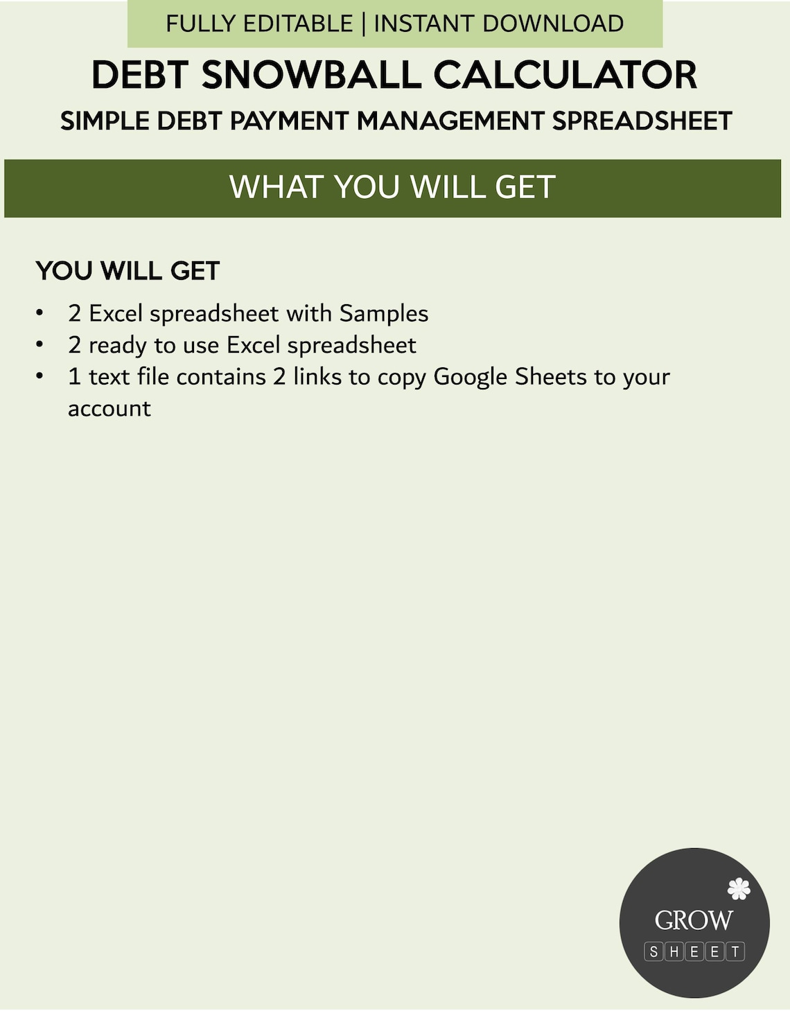 Debt Snowball Spreadsheet | Loan Payment Tracker | Debt Payoff ...