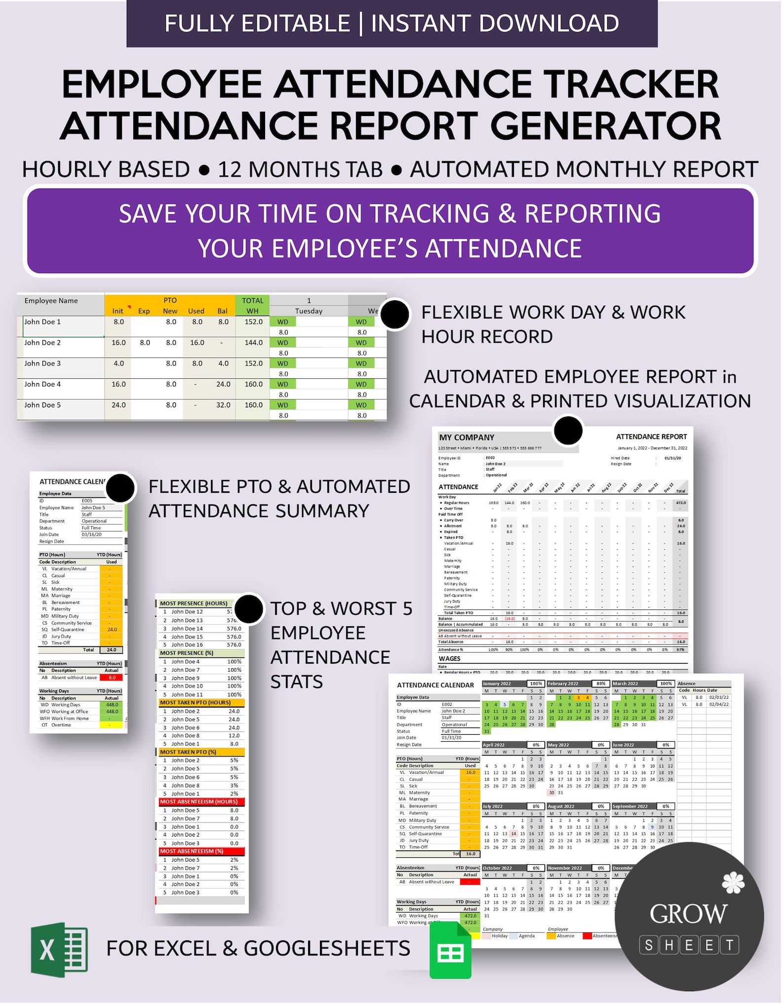 Employee Attendance Tracker and Report Generator | Leave Planner ...