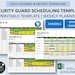 Security Guard Scheduling Template | Multi Roles-location-shift Period ...