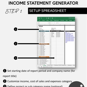 Coffee Shop Business Income Statement Generator | Automated Profit ...