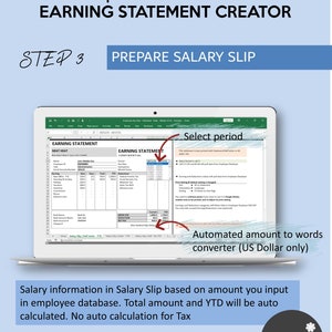 Salary Slip Generator | Earning Statement Template | Pay Slip Creator ...