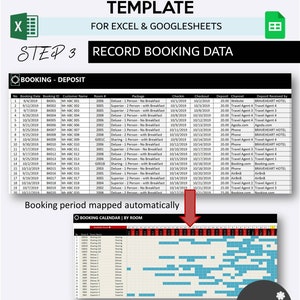 Hotel Booking System Template | Hotel Reservation Spreadsheet for Excel ...