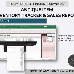 Antique Item Sale Inventory and Sales Tracker | Sales Item Listing ...
